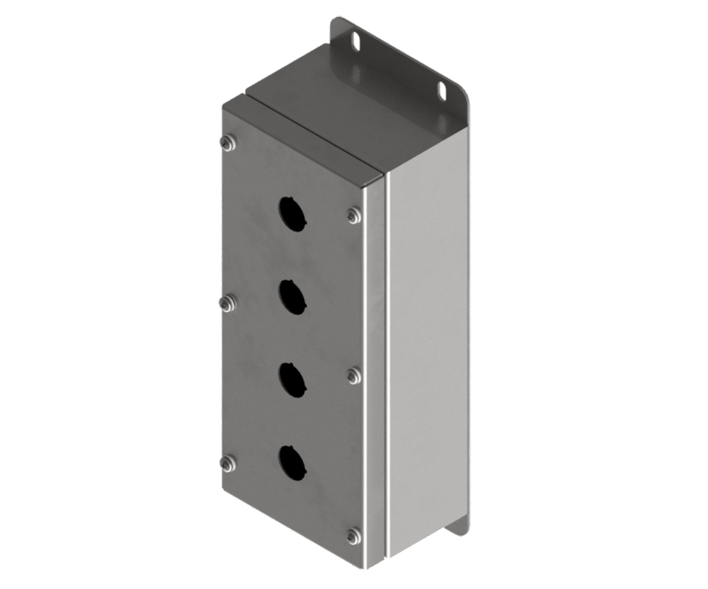316L Stainless Steel Pushbutton Station 280Hx120Wx90D (4 Hole ...