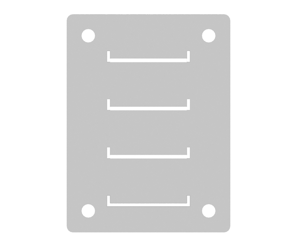 Mild Steel RAL7035 - 100 x 75mm Louver Vent Kit (to suit 120 deep Term ...