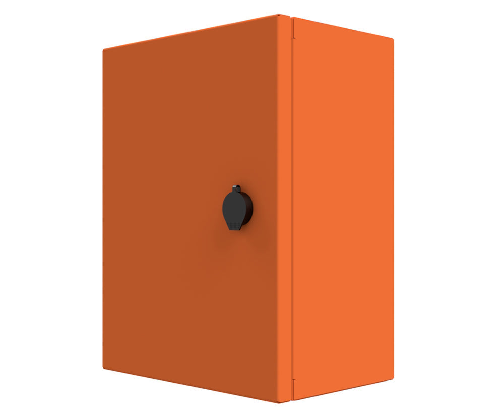 X15 Orange Powder Coated, Galvanised Mild Steel Enclosure 300Hx200Wx15 ...