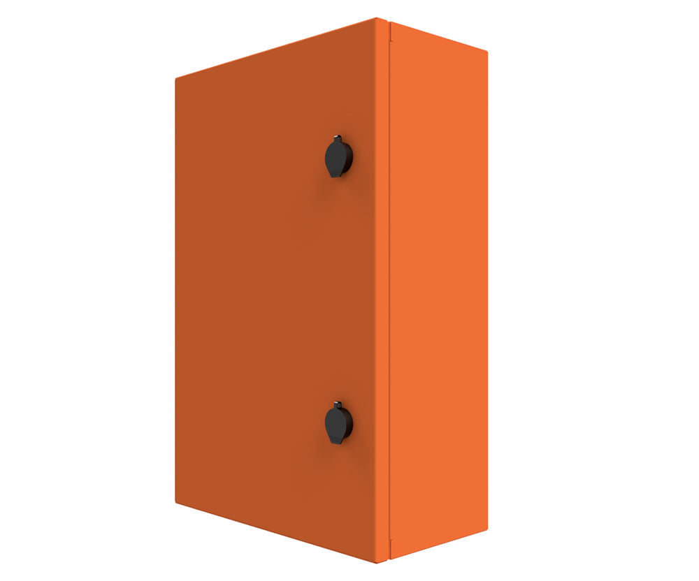 X15 Orange Powder Coated, Galvanised Mild Steel Enclosure 700Hx500Wx20 ...