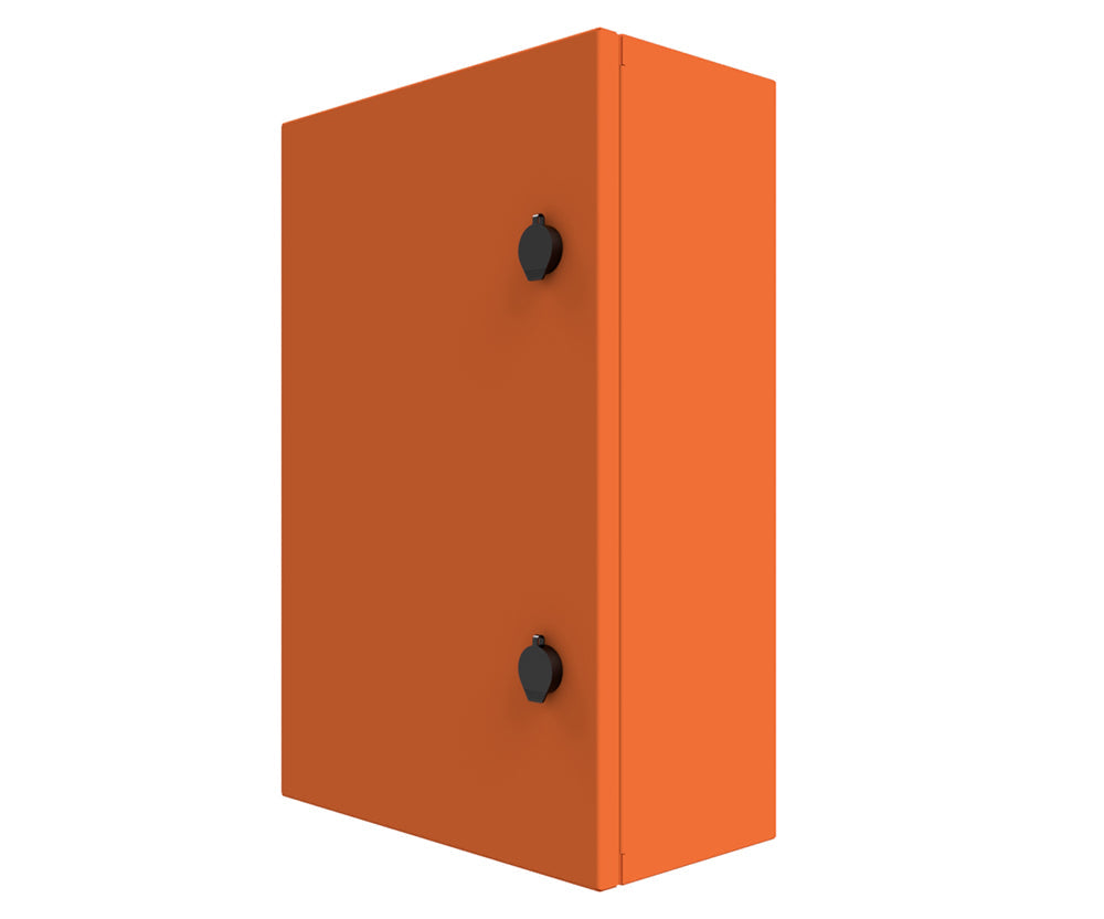 X15 Orange Powder Coated, Galvanised Mild Steel Enclosure 800Hx600Wx25 ...