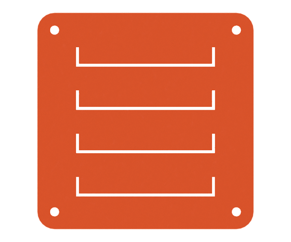 Mild Steel X15 Orange IP43 125x125mm Louver Vent Kit (to suit fan size ...
